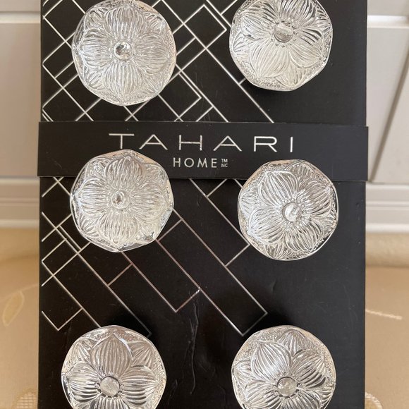 Tahari | Other | Tahari Home Set Of 6 Drawer Cabinet Knobs Pull Clear ...